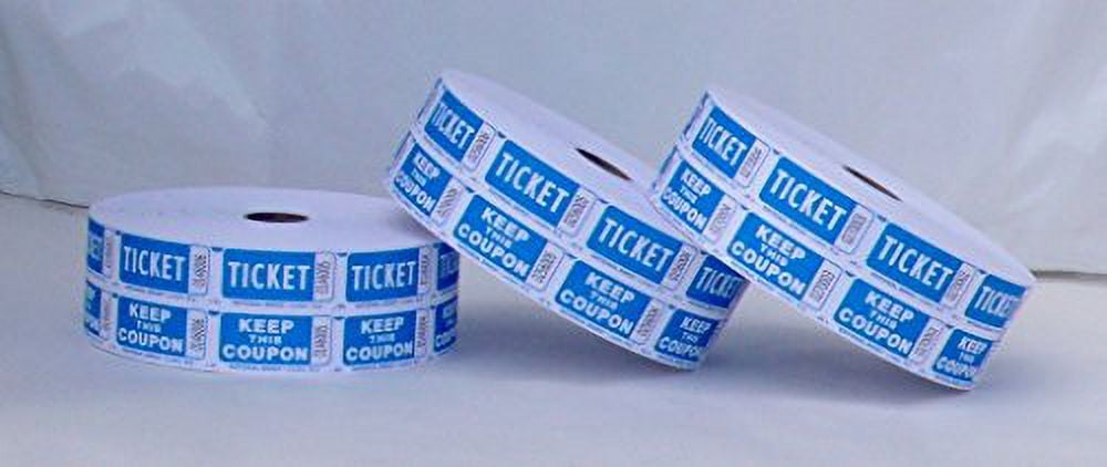 Raffle Tickets - (3 Rolls of 2000 Double Tickets) 6,000 Total 50/50 ...