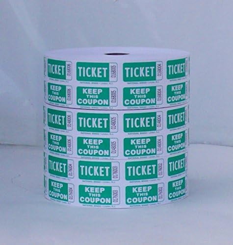 Raffle Tickets - (3 Rolls of 2000 Double Tickets) 6,000 Total 50/50 ...