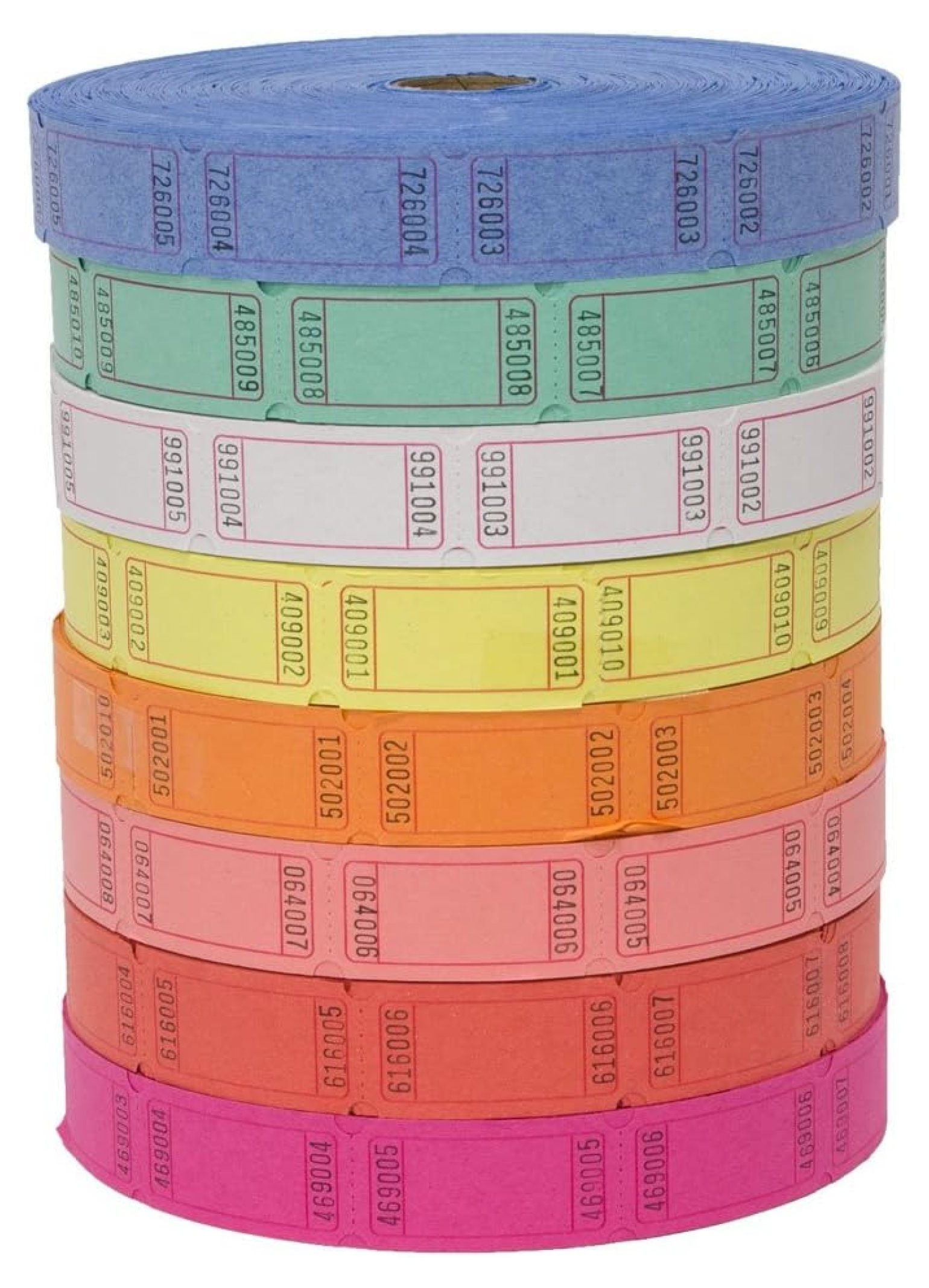 Raffle Tickets 8000 Pack - Blank Raffle Tickets 4 Rolls (2000 per Roll ...