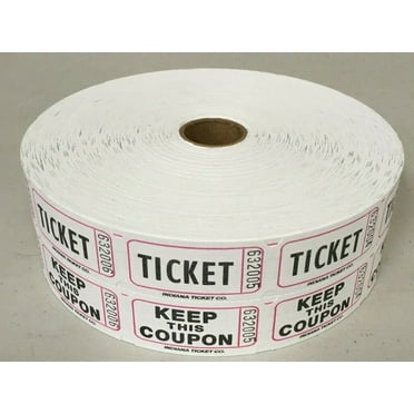 Indiana Ticket Company Raffle Tickets - (4 Rolls of 2000 Double Tickets ...