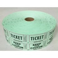 MIDWAY MONSTERS 2,000 Red Two Part Double Roll Raffle Tickets 50/50 ...