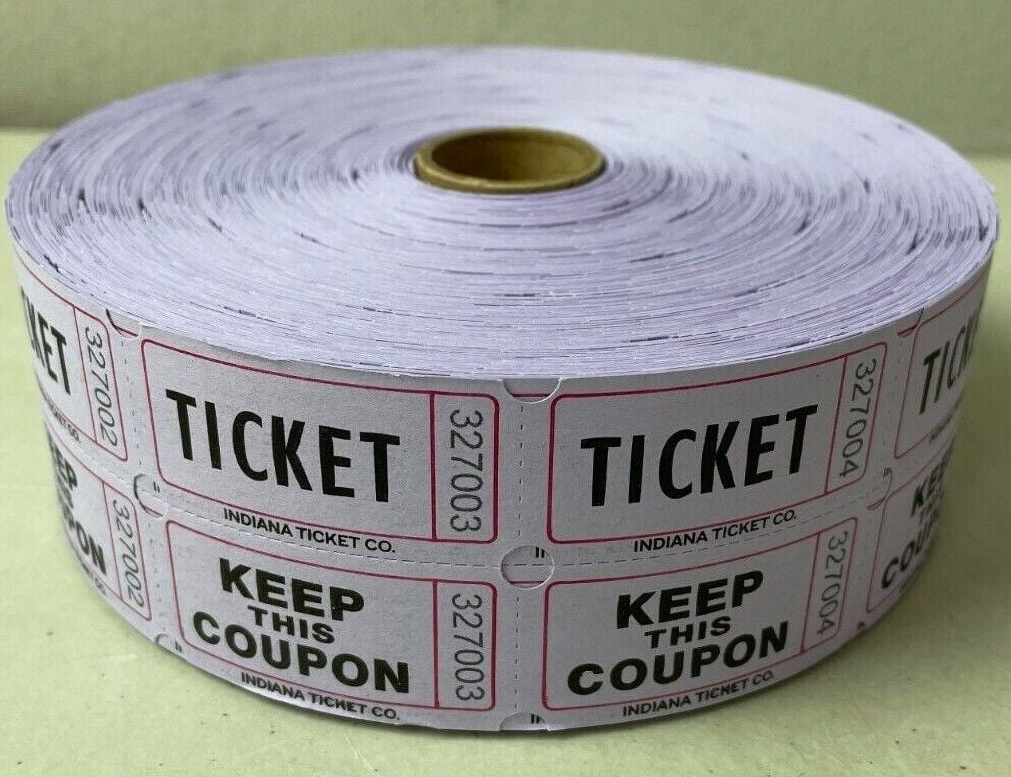 Raffle Tickets Double Stub Roll of 2000 Split the Pot 50/50 Fund Raiser ...