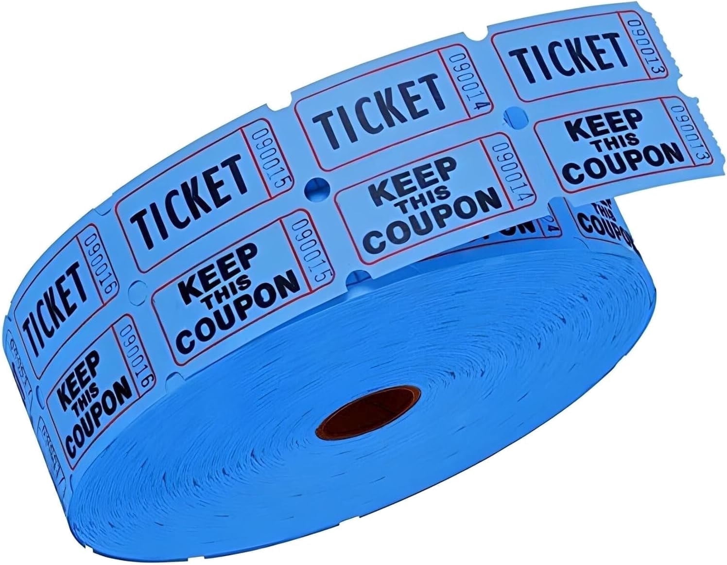 "AB Max Blue Raffle Tickets Roll, 50/50 Double Tickets, 500 Pieces, 2 ...
