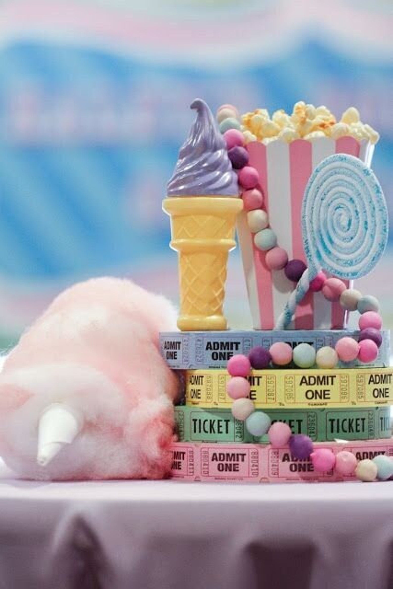 Raffle Tickets Roll Pink Yellow Pastel Admit One Ticket for Carnival ...