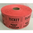 Indiana Ticket Company Double Stub Raffle Tickets Roll, 1000 Count, 50/ ...