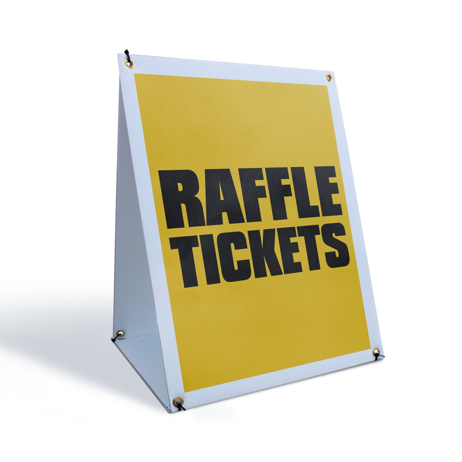 Raffle Tickets Sidewalk Sign 18 Inch x 24 Inch A-Frame Images On Both ...