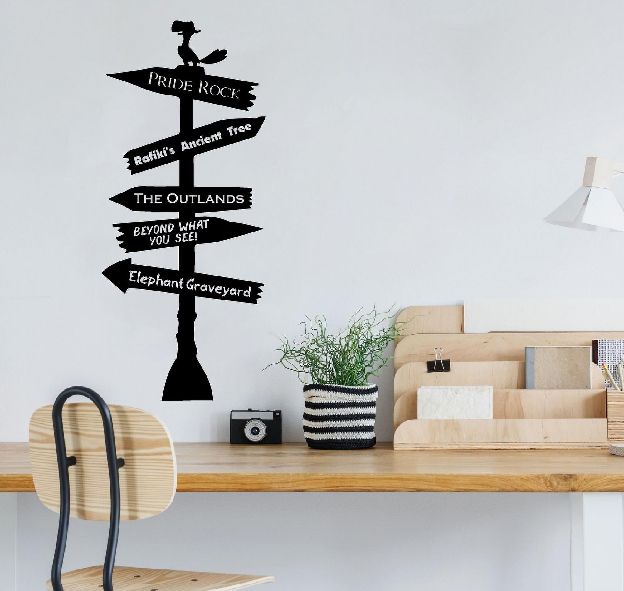 Rafiki Lion King Pathway Signage Fantasy World Sign Wall Sticker Art ...