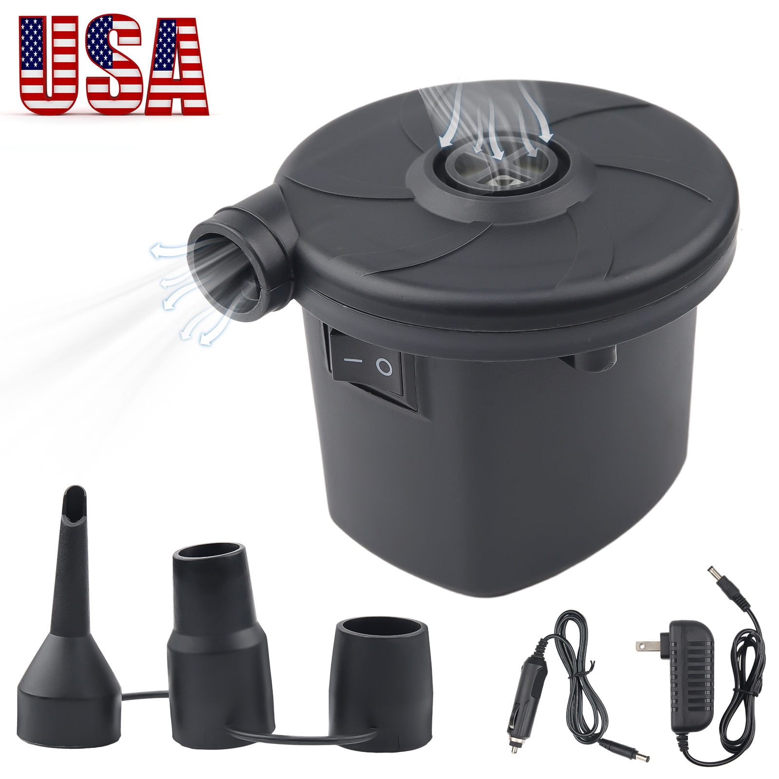 Raft Boat RBP-1001, Black 110V Quick Fill Air Pump - Walmart.com