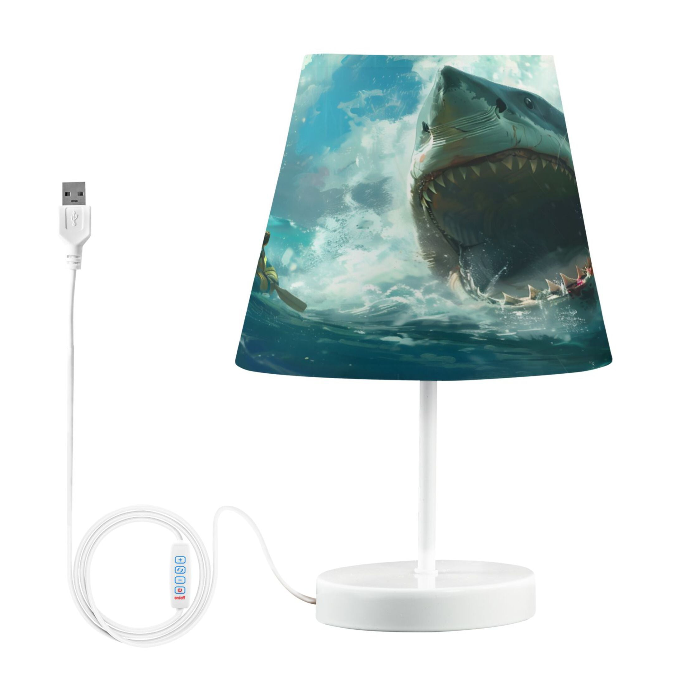 Raft Life with Shark Desk Lamp LED Table Nightstand Lamps with 3 Color ...