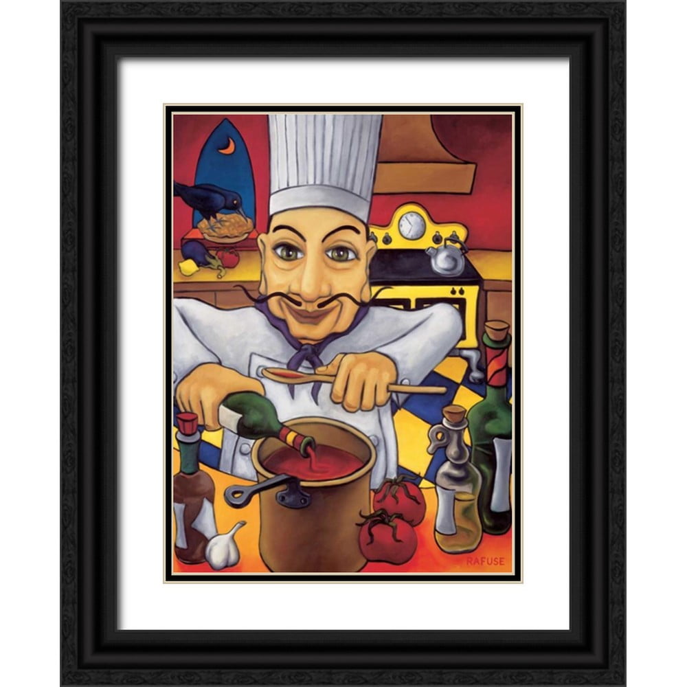 Rafuse, Will 11x14 Black Ornate Wood Framed with Double Matting Museum ...