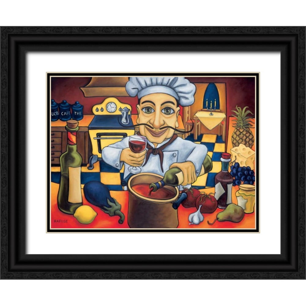 Rafuse, Will 18x14 Black Ornate Wood Framed with Double Matting Museum ...