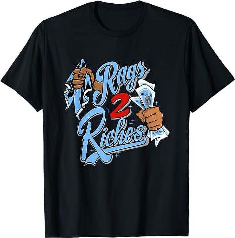 Rag 2 Riches Retro University Blue 5s Matching T-Shirt - Walmart.com
