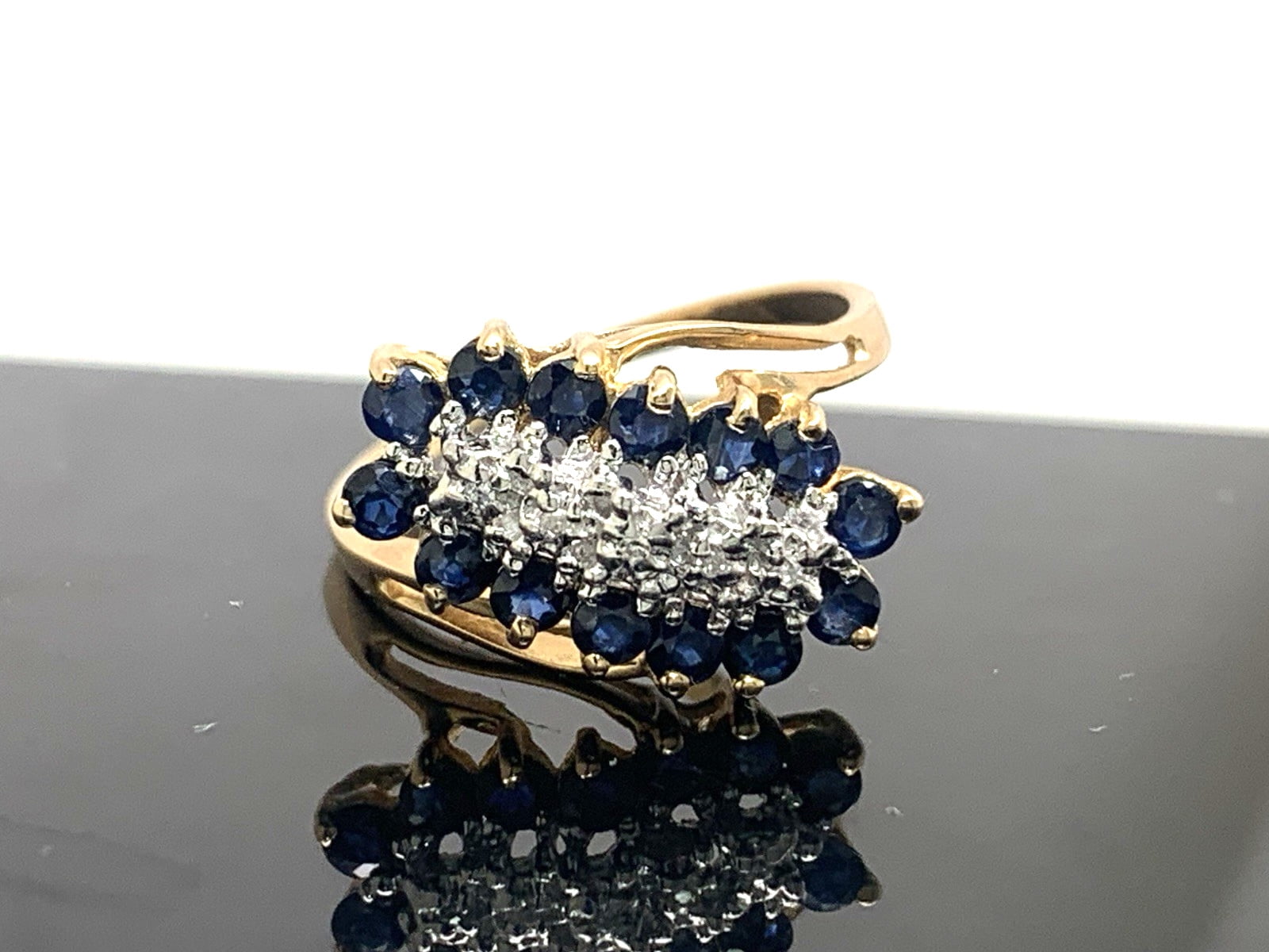 Rag Jewels 2.00 Ctw Round Cut Sapphire And White Diamond Wedding ...