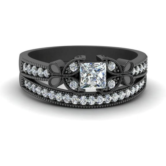 beryl_creation 925 Sterling Silver 2.00 Ct Round Cut Black Diamond ...