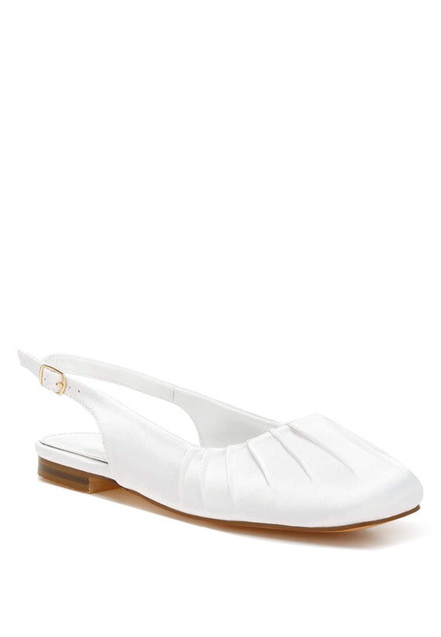 Rag Satin Square Toe Flat Slingbacks - Walmart.com