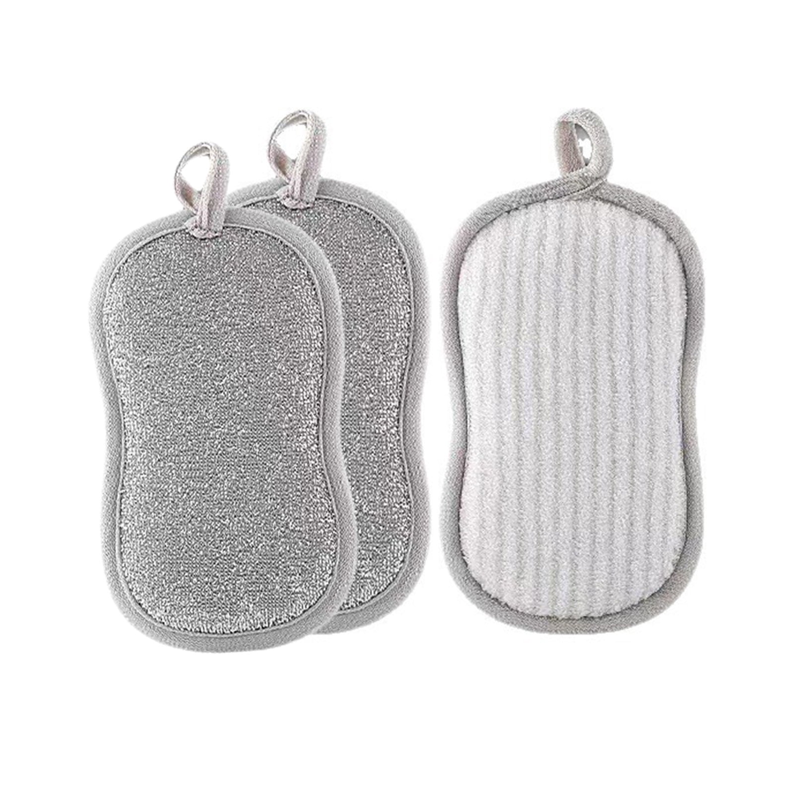 Rag Scrubber, 3pcs Double Layer Thick Oil Stain Cleaning Dishcloth, for ...