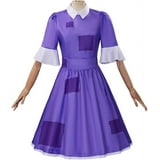 Purple Carnival Dress Outfit Circus Clothes Patch Dress - Walmart.com