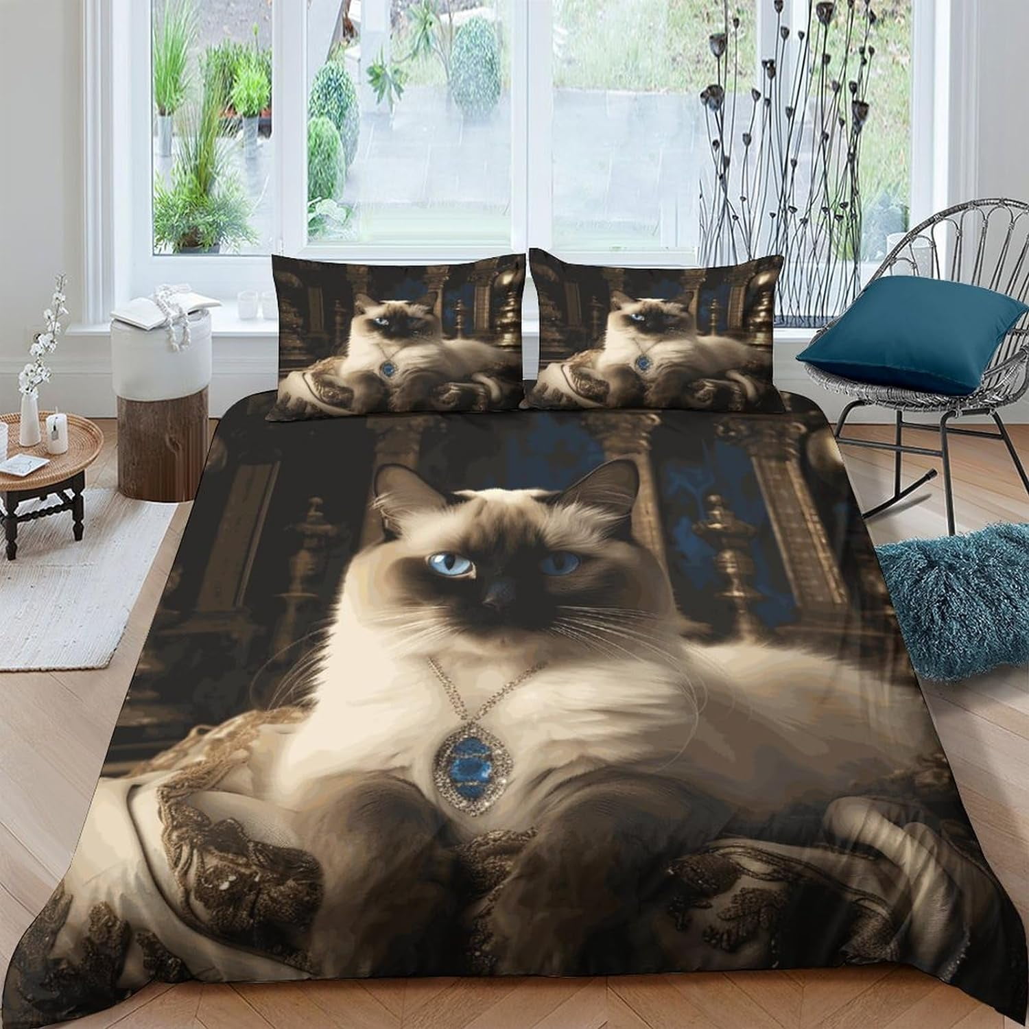 Ragdoll Cat Quilt Cover 3D Print Siamese Cat Cute Pets for Boys Girls ...