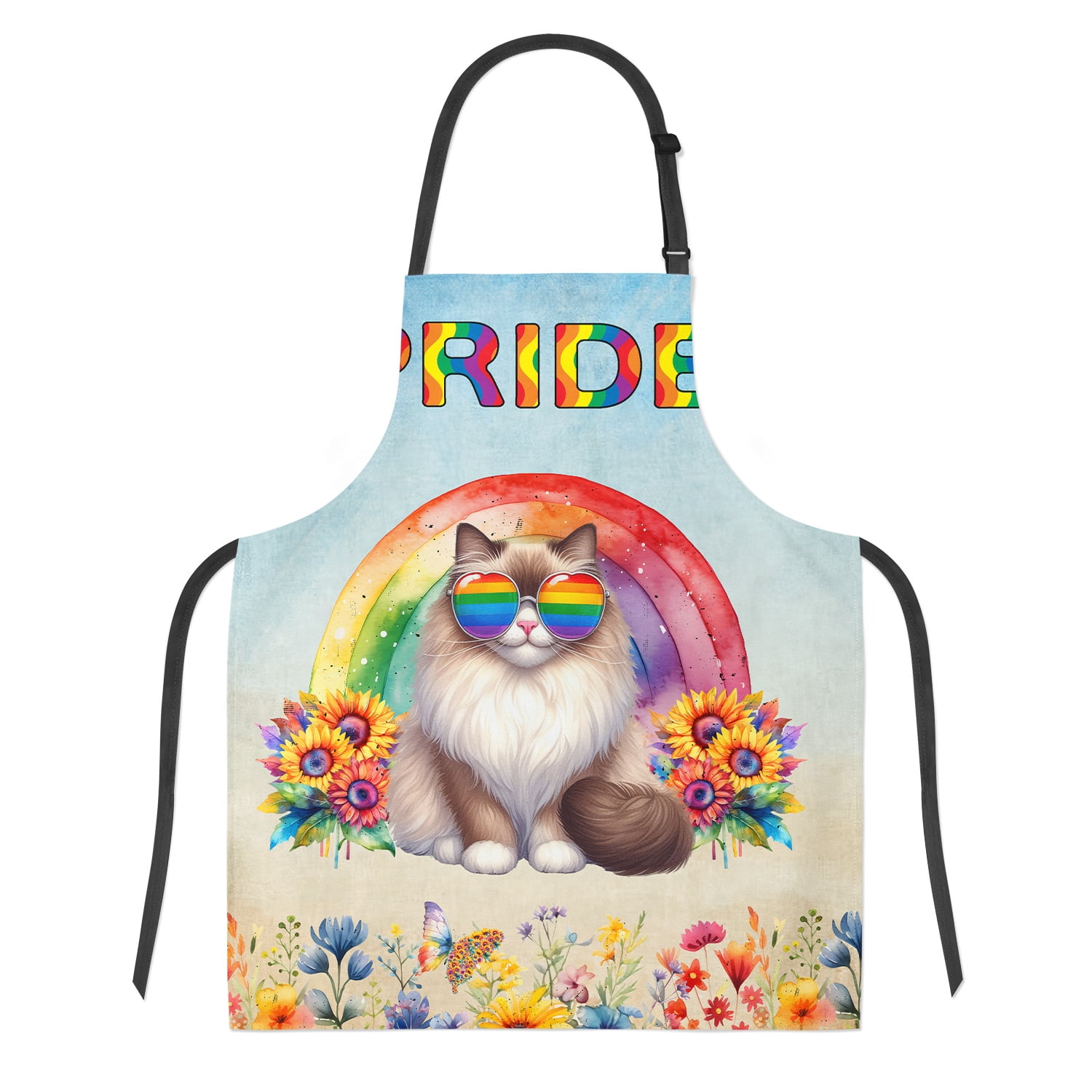 Ragdoll Celebrates Rainbow Pride Month LGBT LGBTQ+ Apron Cat Lover ...