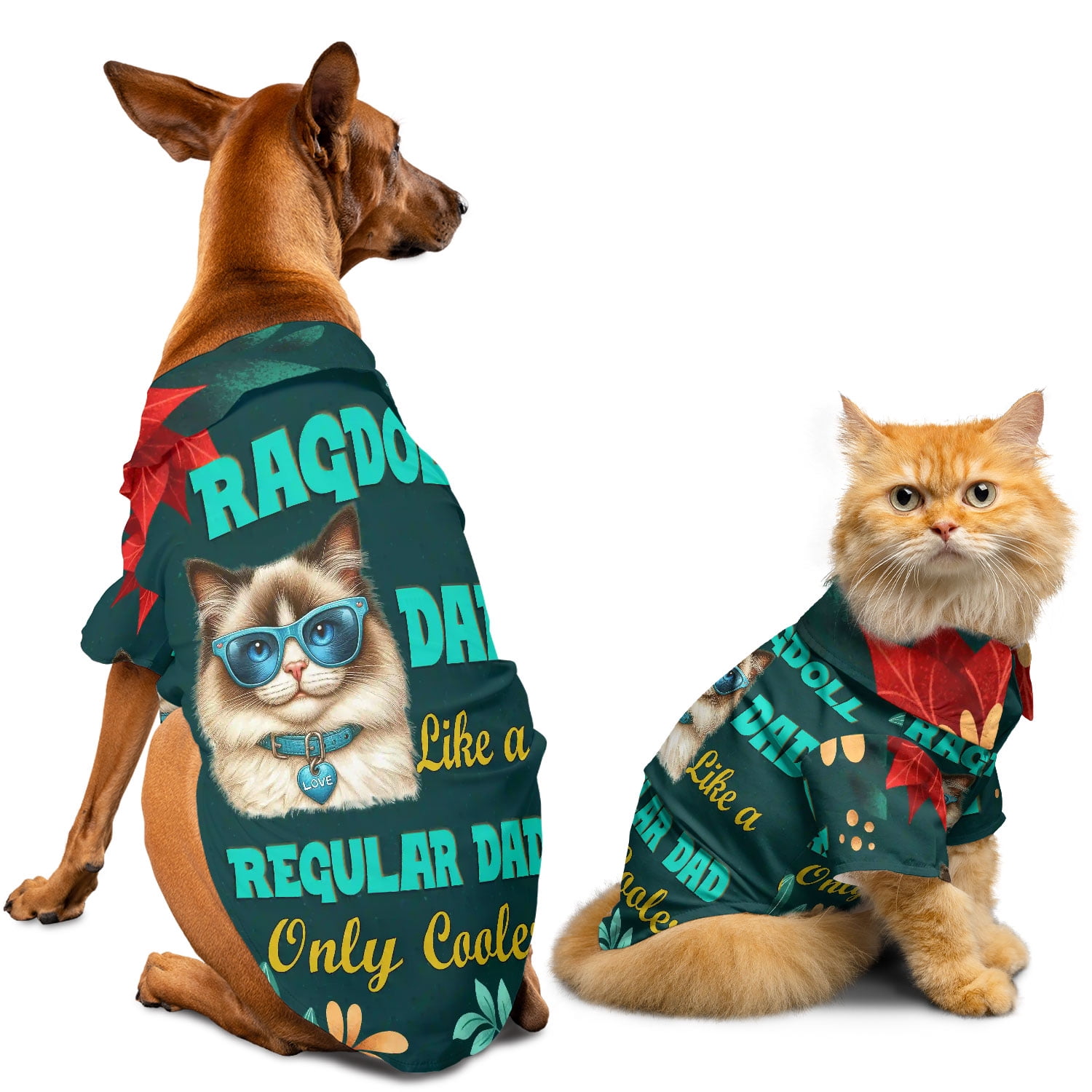 Ragdoll Dad Like a Regular Dad Only Cooler Happy Father's Day Hawaiian ...