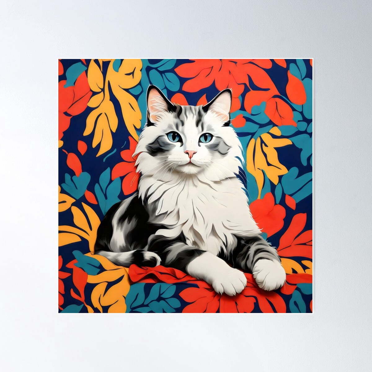 Ragdoll Inspired By Henri Matisse Poster Wall Art, Modern Wall Decor ...
