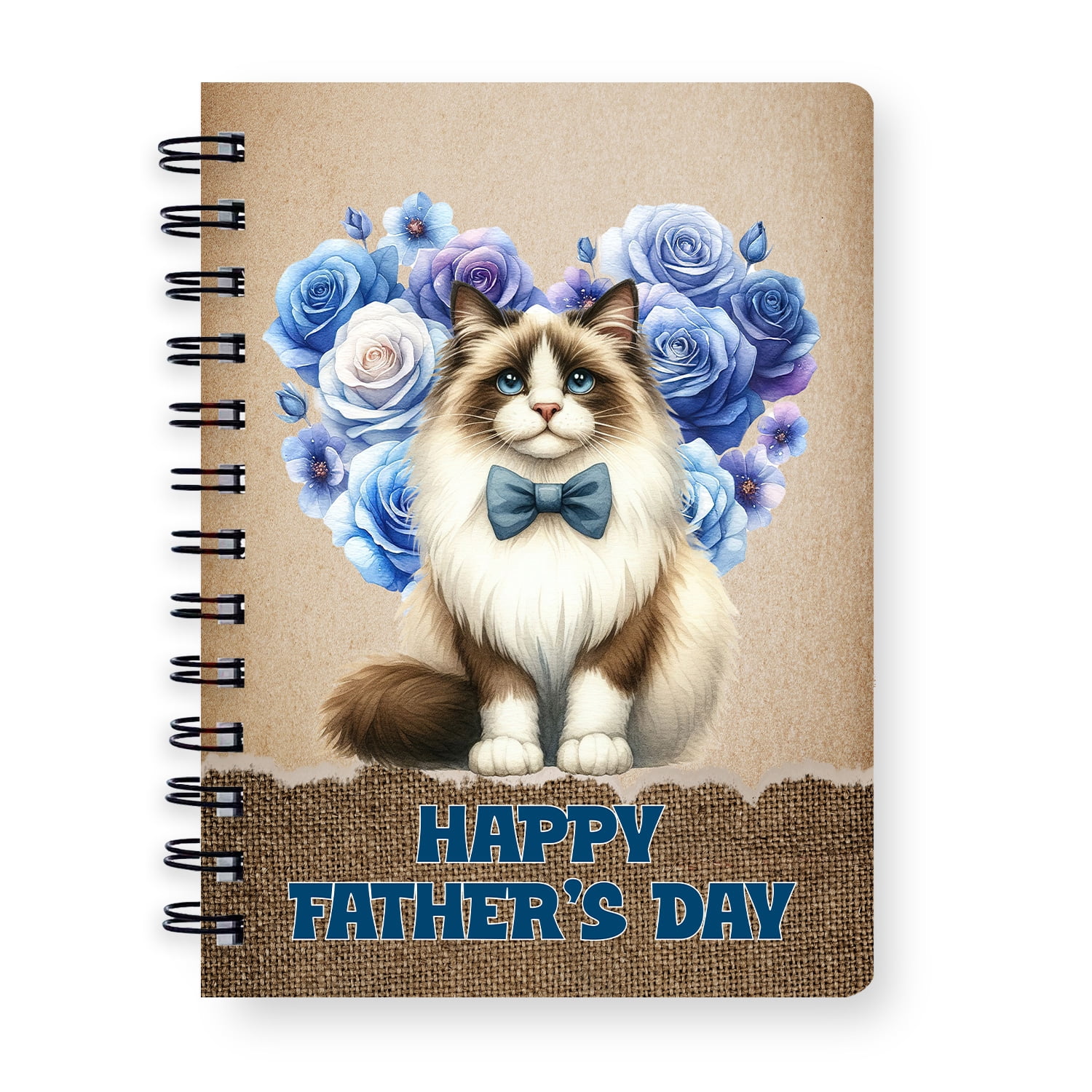 Ragdoll Proud Dad Happy Father's Day Spiral Bound Journal Cat Lover ...