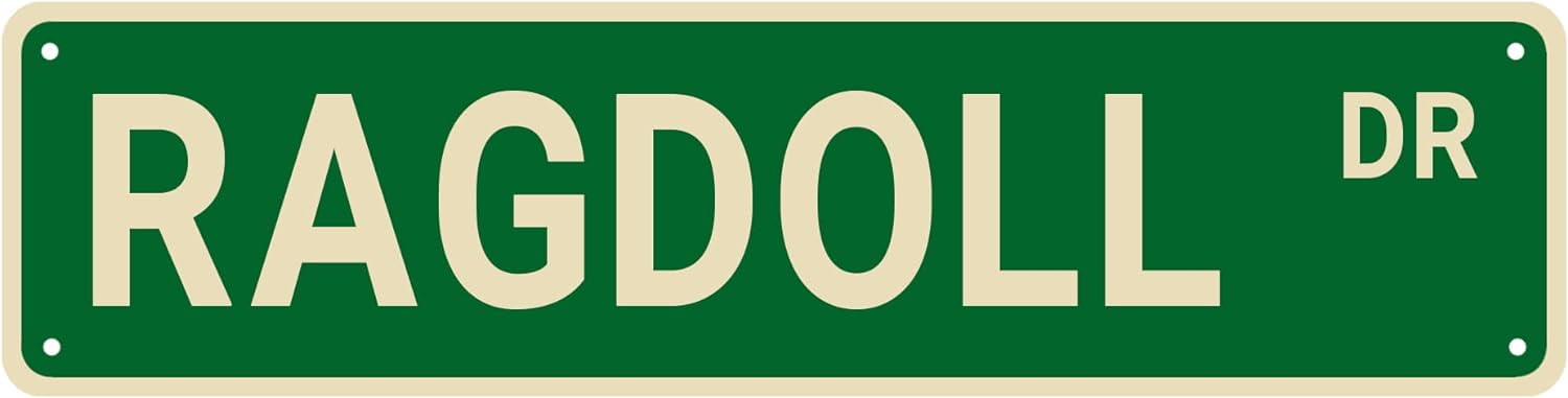 Ragdoll Street Signs, Ragdoll Cat Decor Ragdoll Cat Sign Ragdoll Gift ...