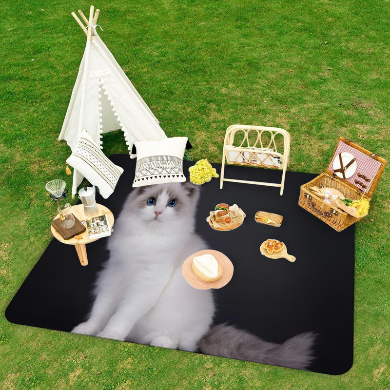 Ragdoll patterned picnic mat perfectly accompanies your every picnic ...