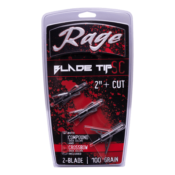Rage, Black Series Broadhead, 2" Cut on Contact, 3 Pack - Walmart.com