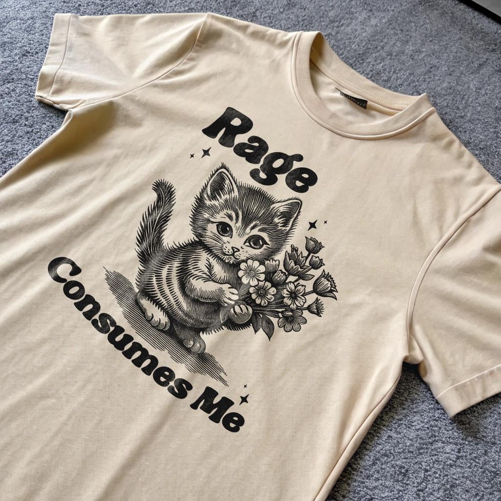Rage Consumes Me Shirt, Weirdcore, Funny Hilarious Kitten Meme, Funny ...