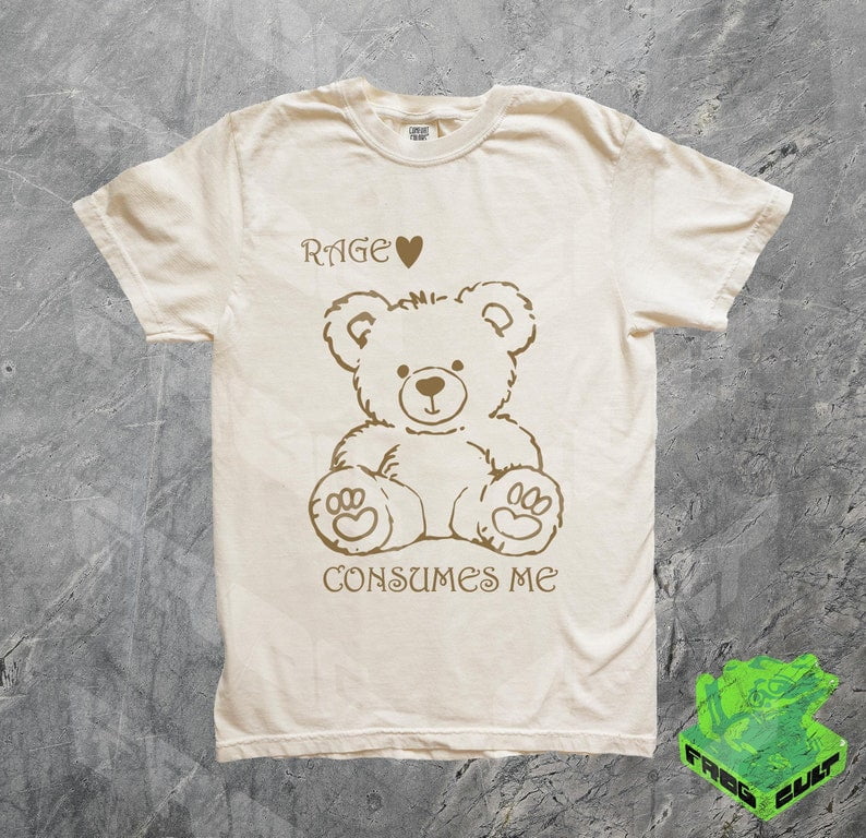 Rage Consumes Me T-shirt – Funny Gag Gift, Cute Teddy Bear, Meme Tee ...