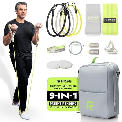 Rage Fitness Ex Kit 20-Piece Resistance and Recovery Kit with Stretch ...