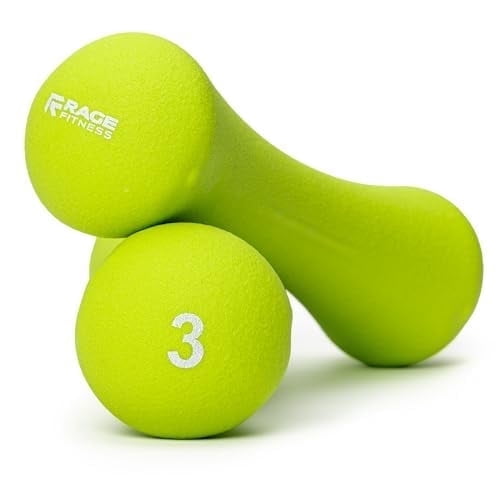 Rage Fitness 3 Lb Hand Weights, PVC Coated Steel, Set of 2 - Walmart.com