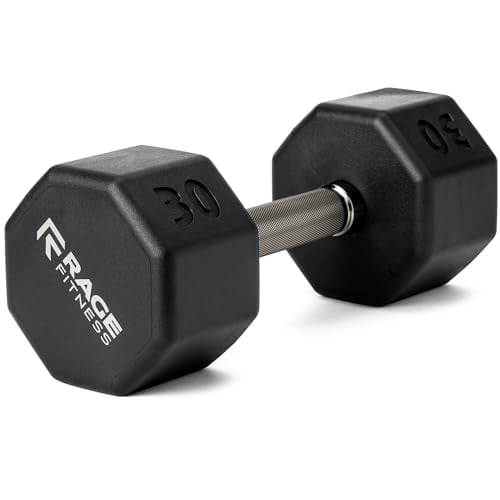 Rage Fitness Rubber Coated Dumbbells - 30 LB - Walmart.com