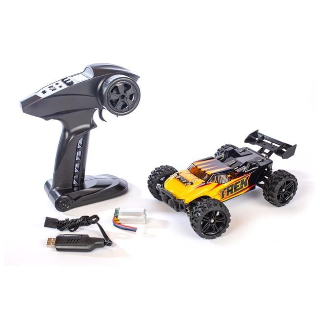 Rage RC 1-24 Scale Mini Trek 180A Motor RTR Truggy, Yellow - Walmart.com