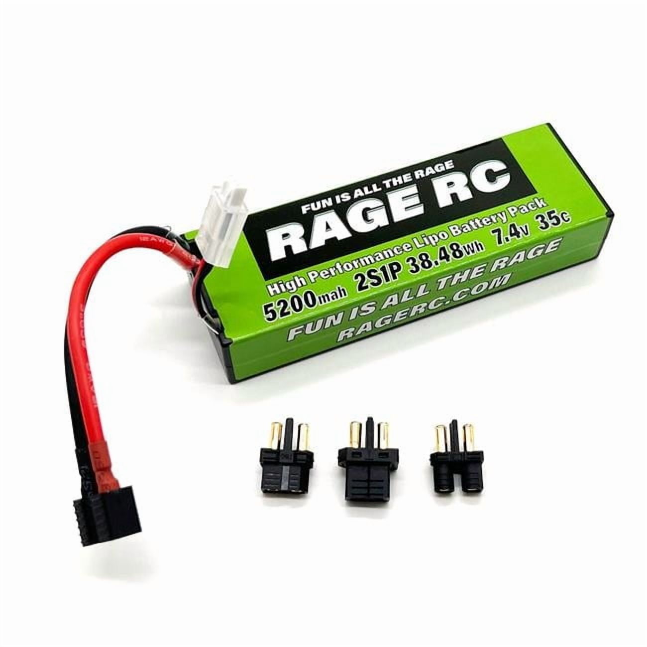 Rage R/C 5200mAh 2S 7.4V 35C Hard Case LiPo Battery Uni Connector ...