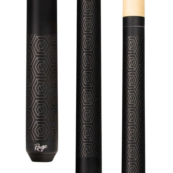 Rage RG113 Two-Piece Billiards Pool Cue Stick Matte Grey with hexagonal ...