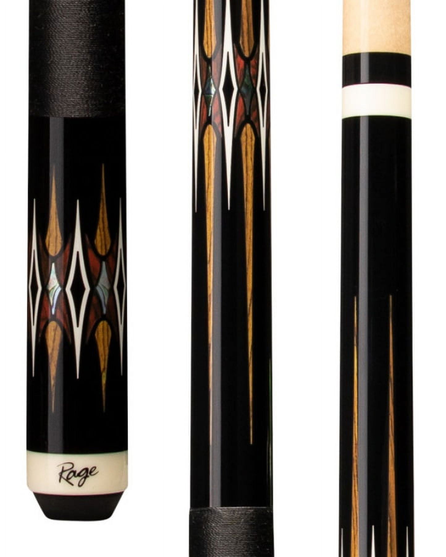 Rage RG214 Two-Piece Billiards Pool Cue Stick w/ point and diamond ...