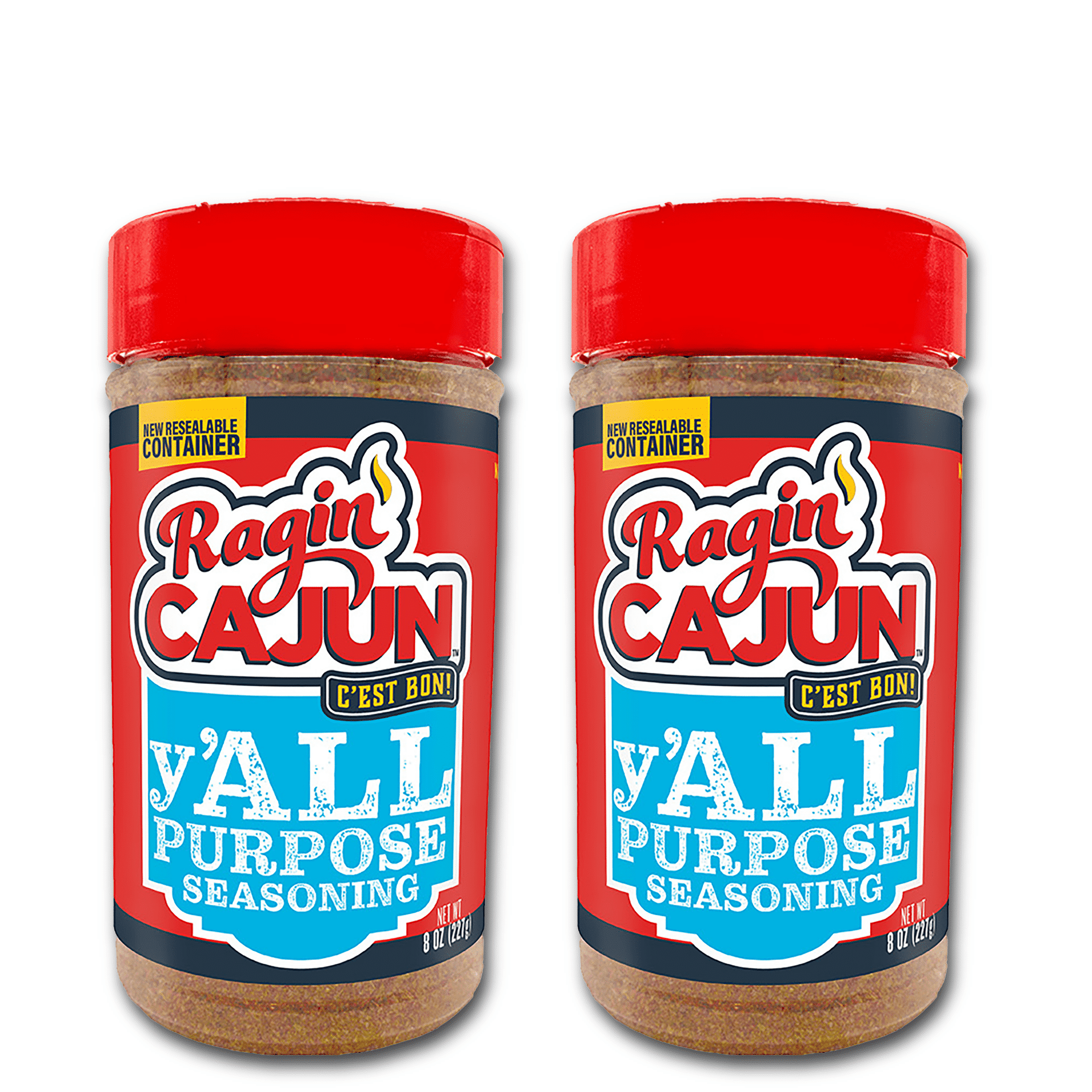 Ragin’ Cajun y’ALL Purpose Seasoning, Mild Cajun Spice Blend, 8 oz ...