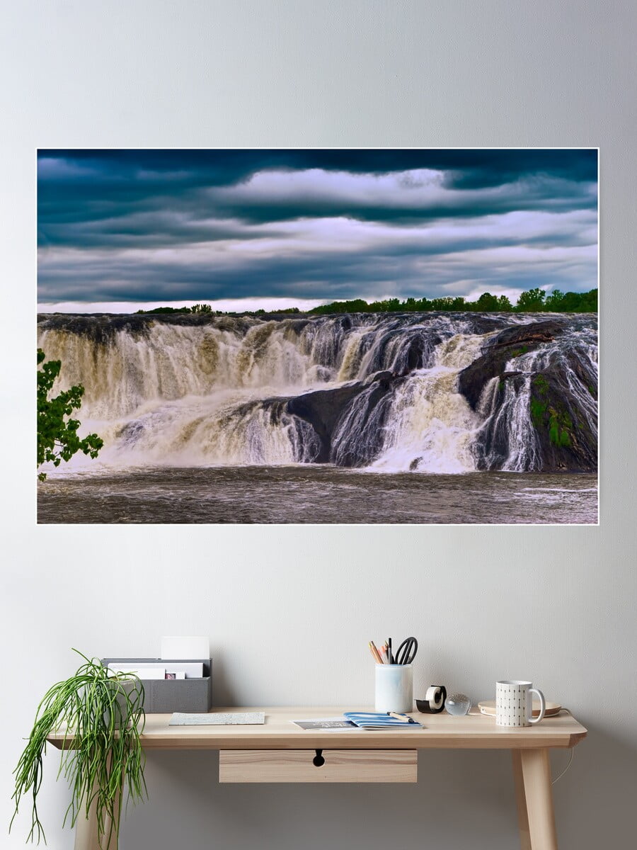Raging Falls Poster Wall Art, Modern Wall Decor For Living Room Bedroom ...