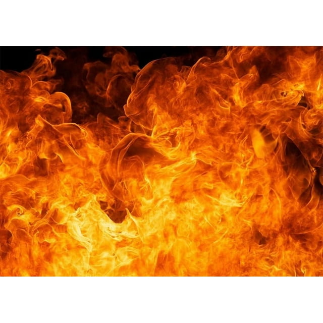 Raging Fire Backdrop Flames Backdrop Buring Fire Black Background Fire ...
