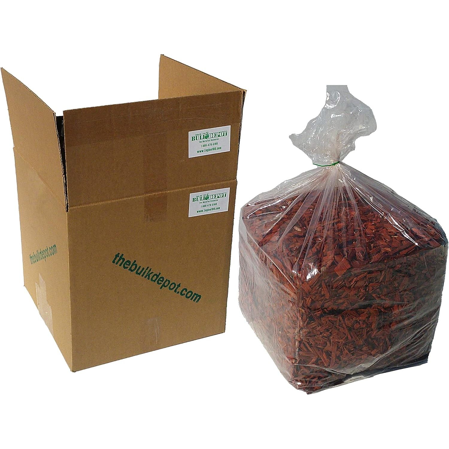 Raging Red Colored Wood Chip Mulch - 42 Quarts! Colored Landscape Mulch ...