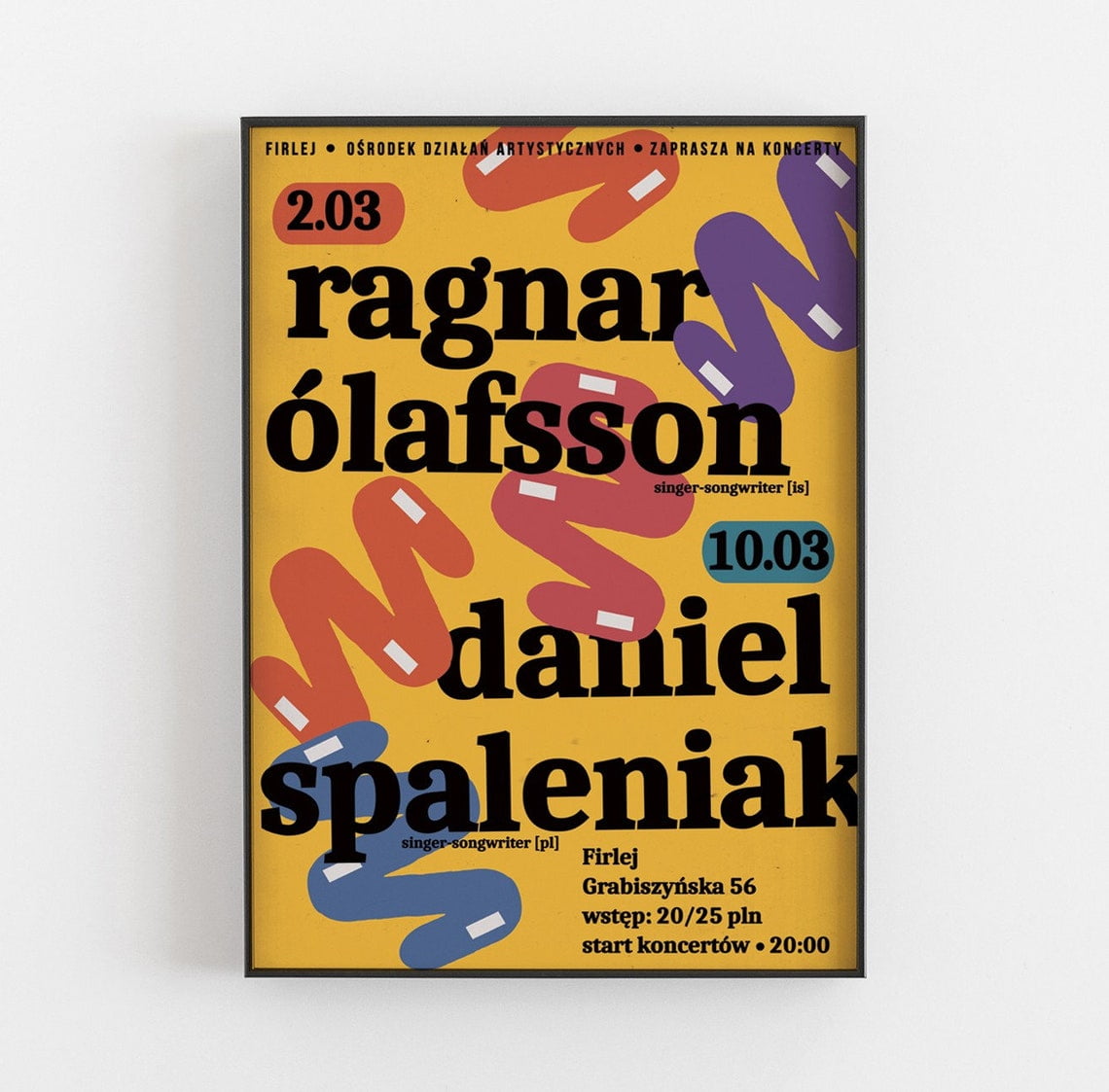 Ragnar Ólafsson, Daniel Spaleniak, Yellow Poster, Plakat, Concert, Art ...