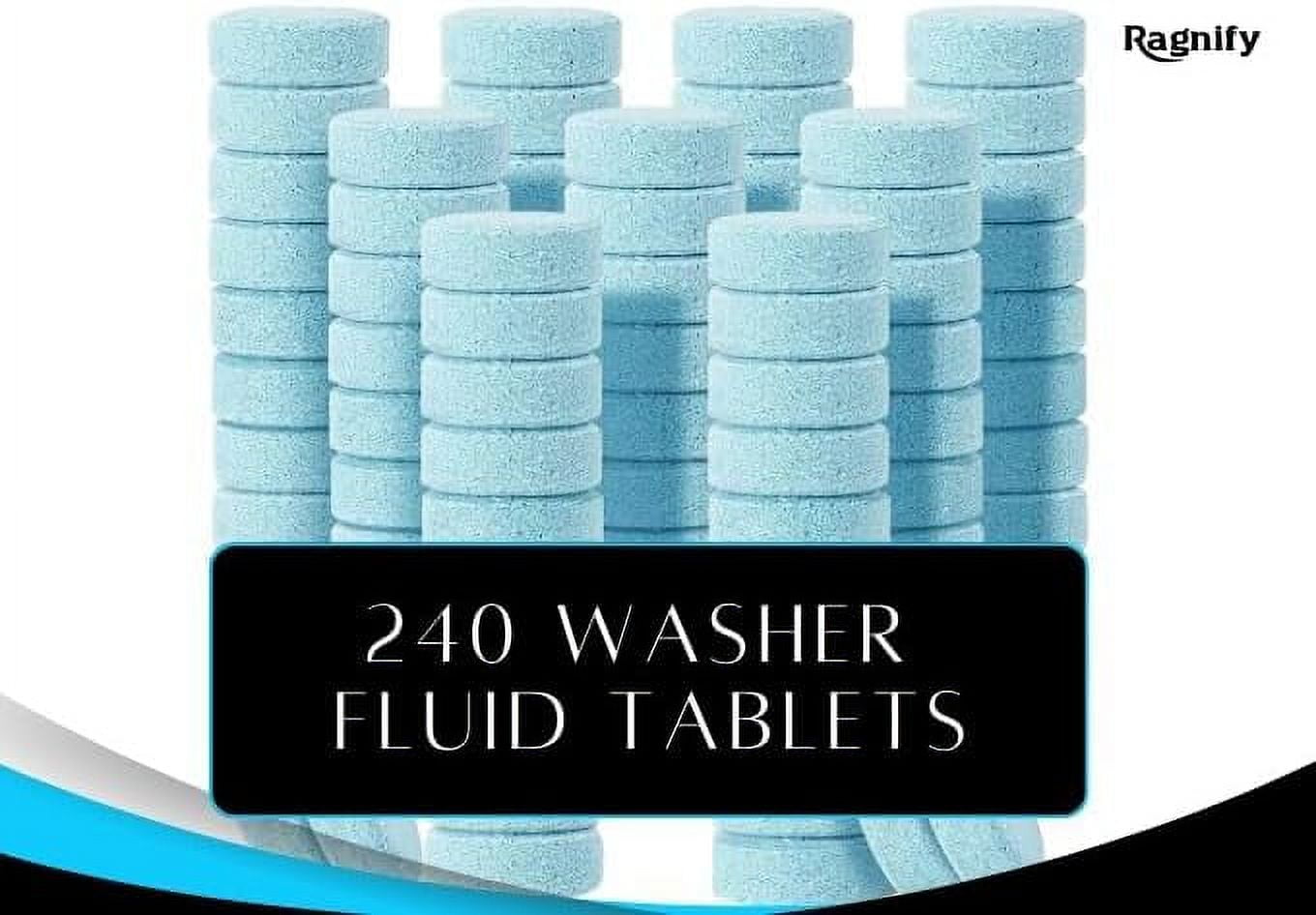Ragnify Windshield Washer Tablets - 240 Pieces, Concentrated Cleaning ...