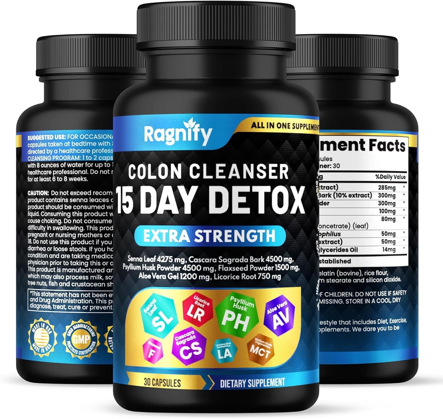Ragnify Ultimate 15-Day Colon Cleanser For Digestive Health, Gut, Detox ...