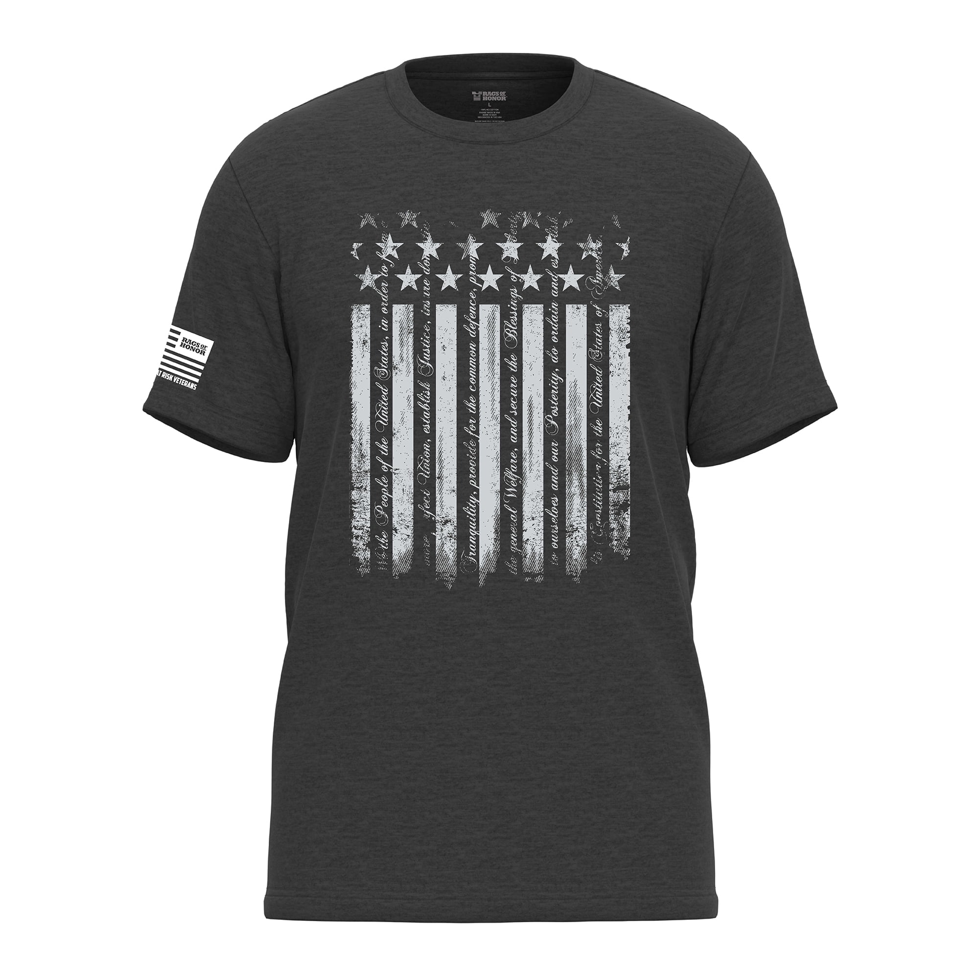 Rags of Honor Black Heather Americana T-shirt with our We the People ...