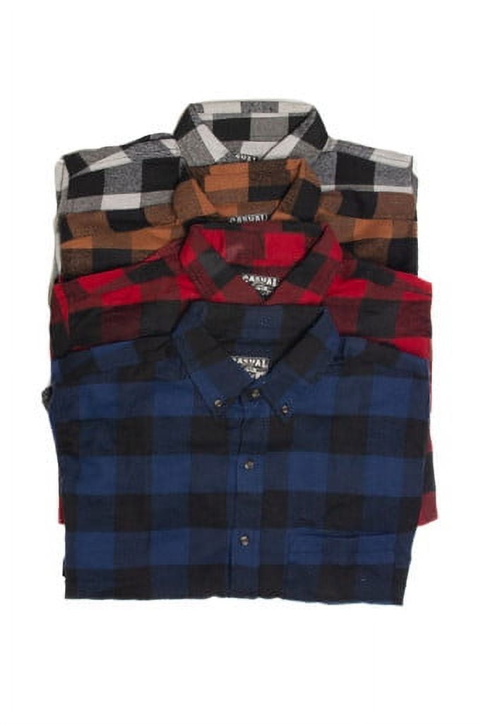 Assorted Buffalo Plaid Flannels - Men's Long Sleeve Shirts - Walmart.com