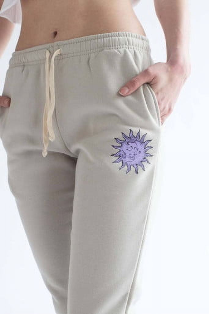 Beige Cosmic Joggers - Women's Drawstring Sweatpants with Sun ...