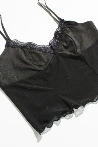 Ragstock Black Lace Trimmed Mesh Body Cami - Walmart.com