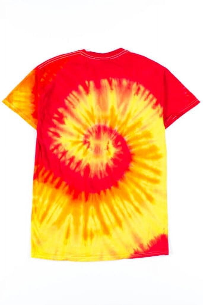 Blaze Swirl Tie Dye Shirt - Red Yellow Spiral Pattern - Walmart.com